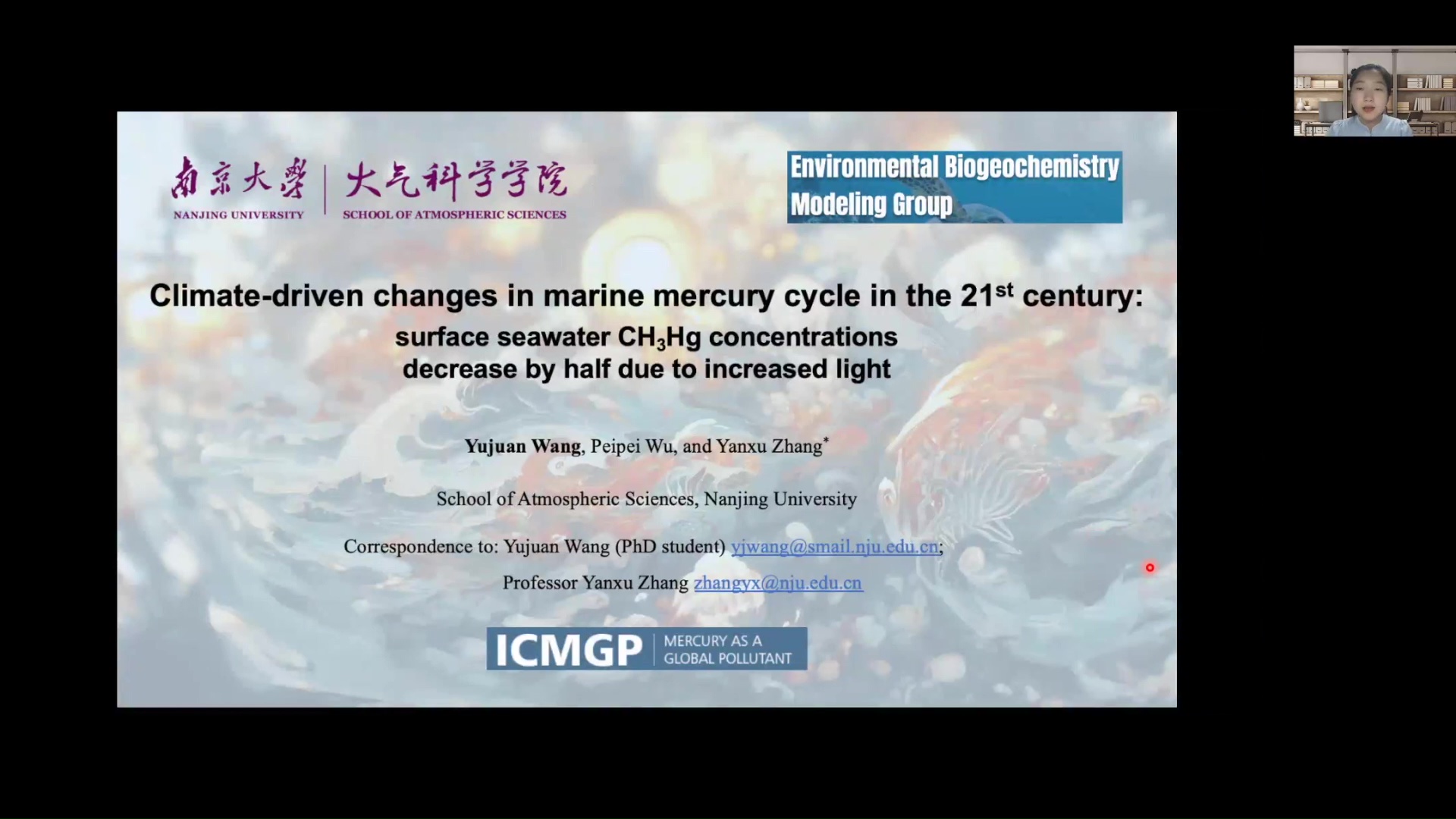 Increased Light May Halve Surface Seawater Methylmercury in 2100 | Yujuan Wang